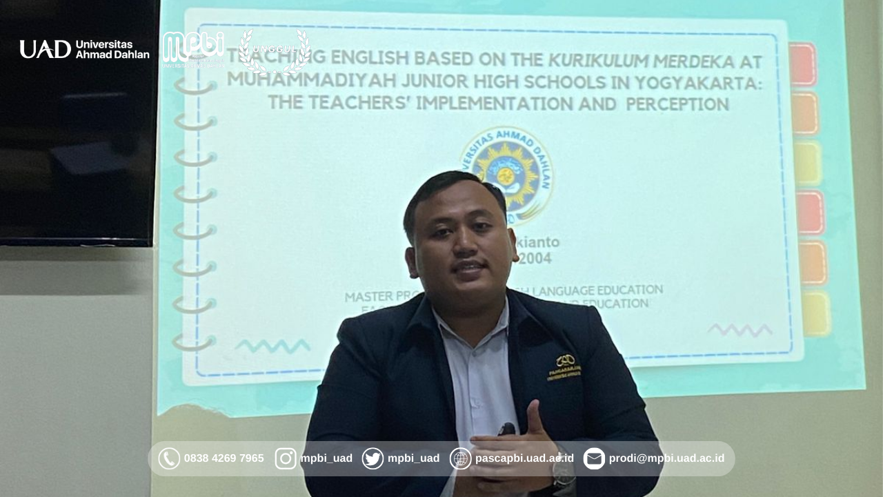 Waka Akademik ini Lulusan Terbaik S-2 PBI UAD - Master in English Language Teaching