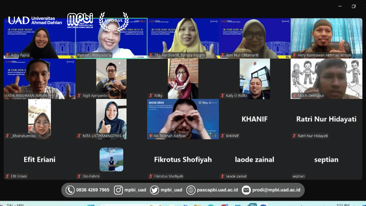 Silaturahmi Akbar Alumni Prodi S-2 PBI UAD - Master in English Language Teaching